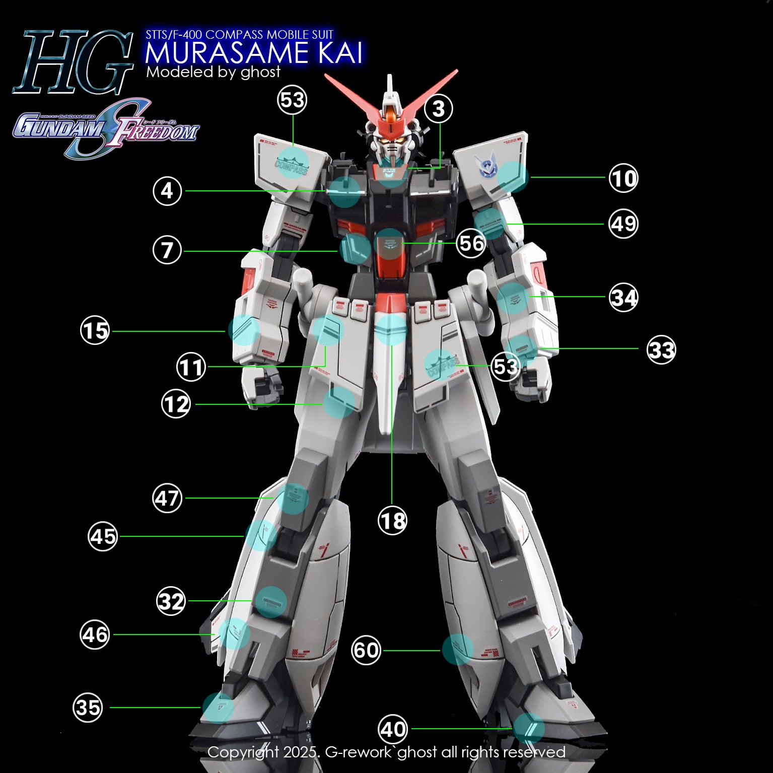 [G-REWORK DECALS] [HG] [SEED] MURASAME KAI – Hobby Kitz